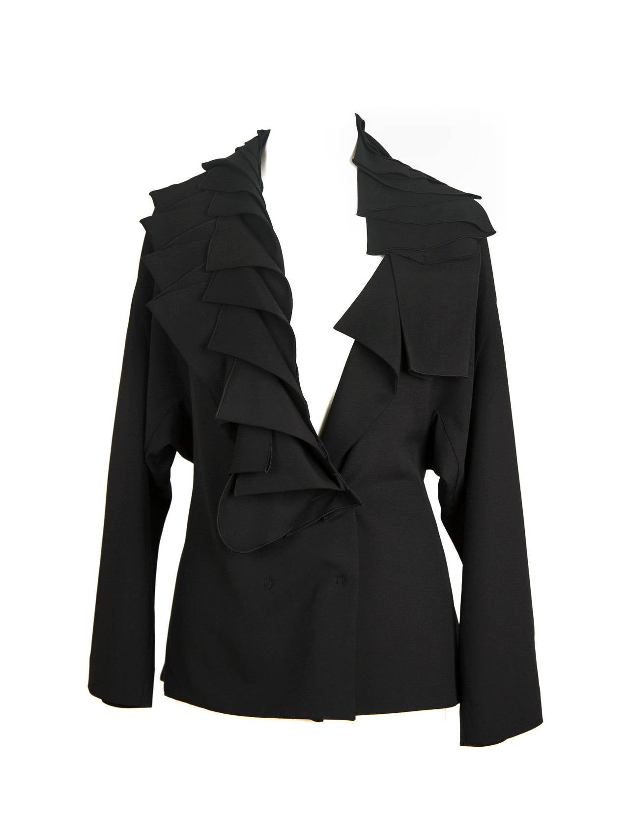 Rare Vintage 80's japanese style asymmetrical blouse at 1stDibs