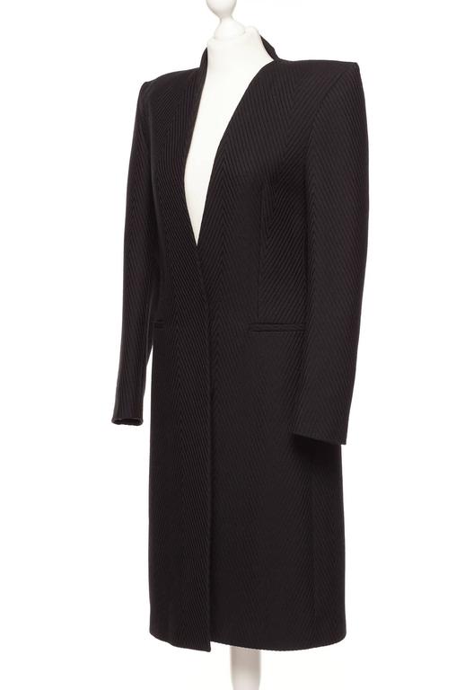 Martin Margiela FW07 exagerated shoulder 2 button wool coat, Sz M at ...