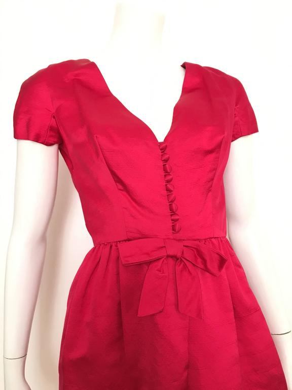 Sarmi Silk 1960s Cocktail Evening Dress Size 4. For Sale at 1stDibs