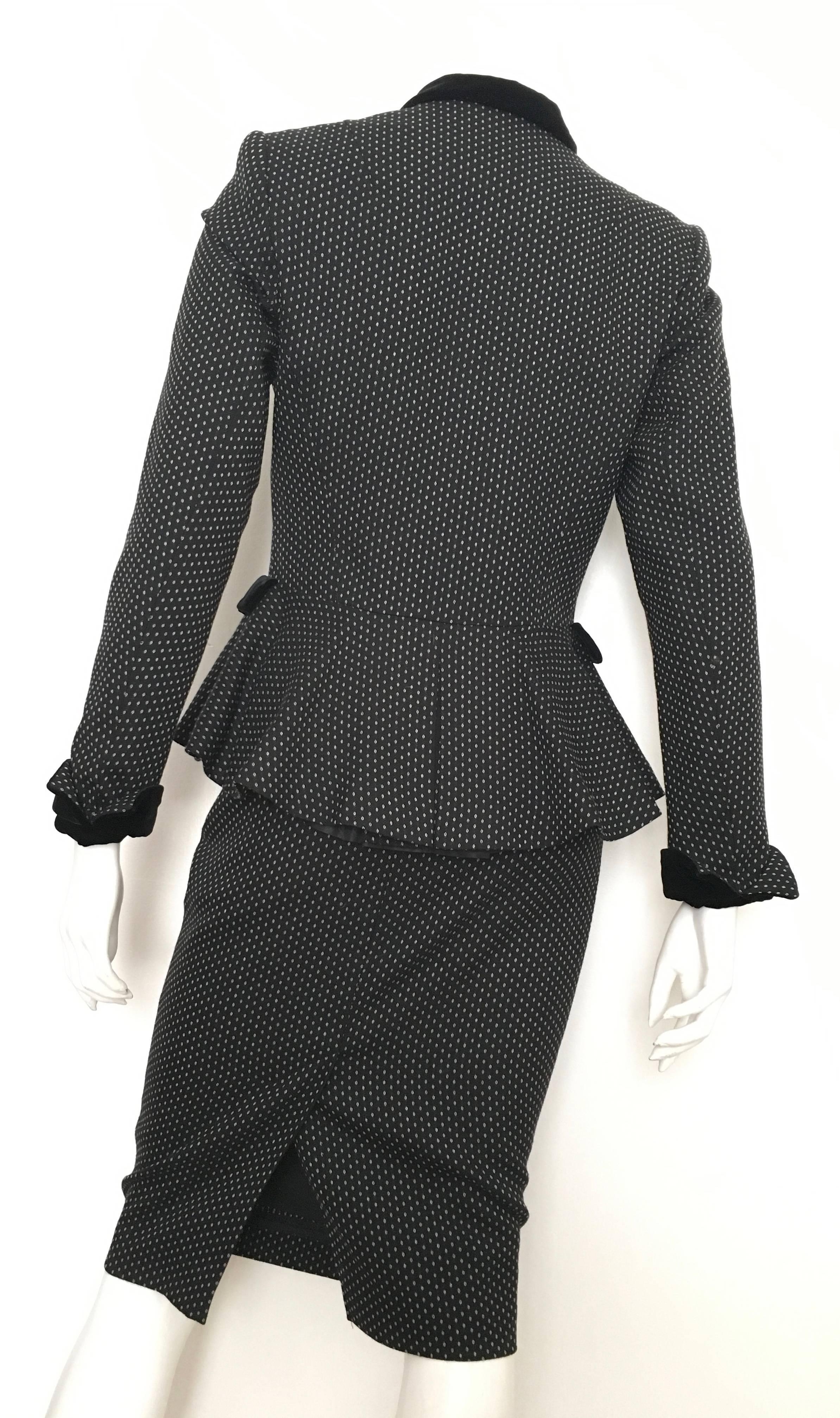 Norma Kamali Black Skirt Suit Size 4. For Sale at 1stDibs | suits norma