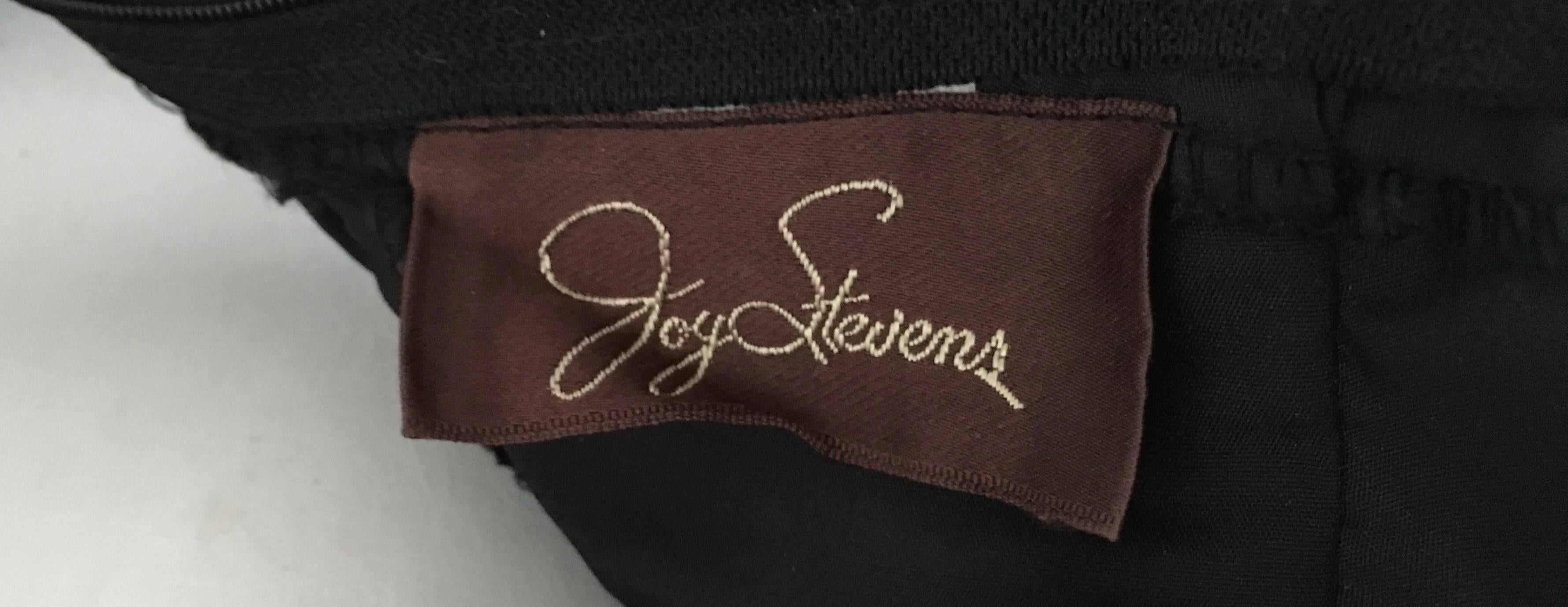 Joy Stevens 1970s Black Ruffled Halter Gown Size 4. For Sale at 1stDibs