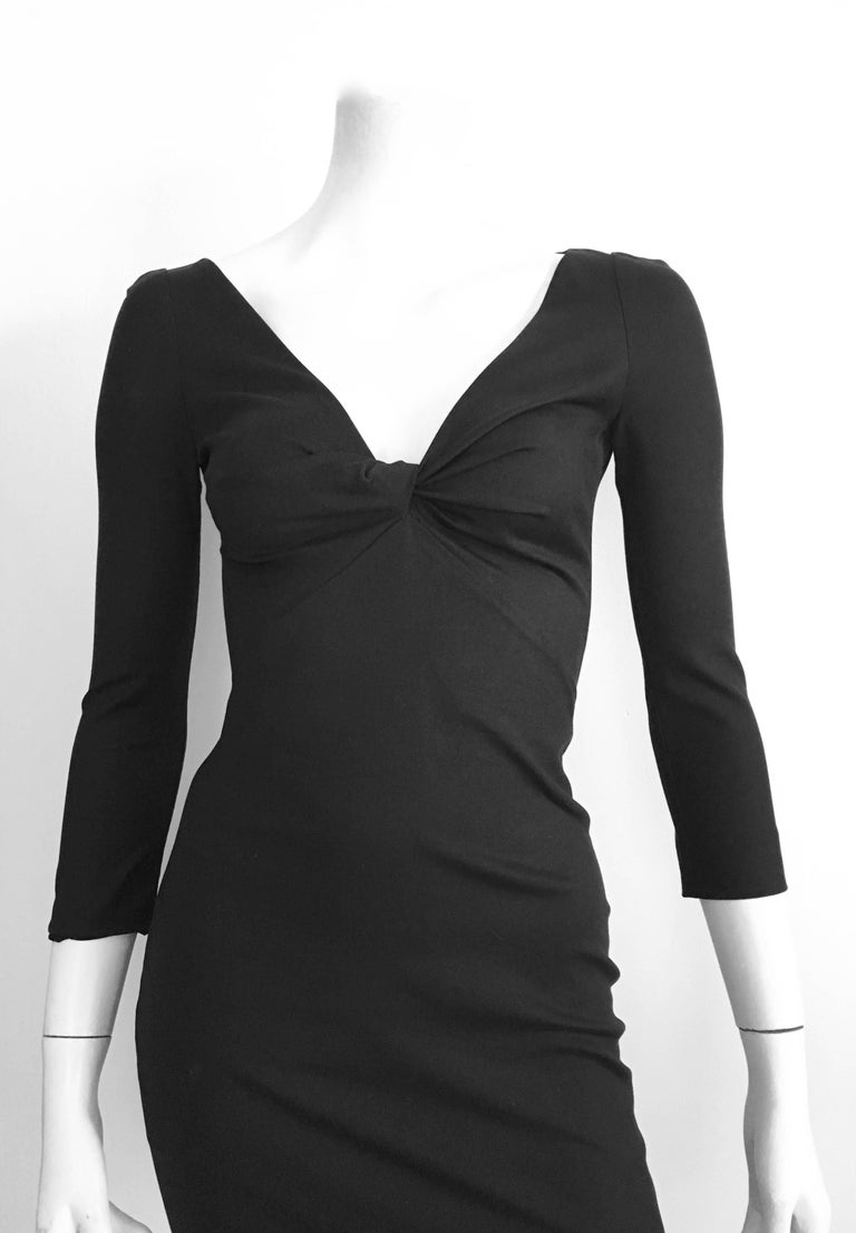 Dsquared2 Black Form-Fitting Dress, Size 2 For Sale at 1stDibs