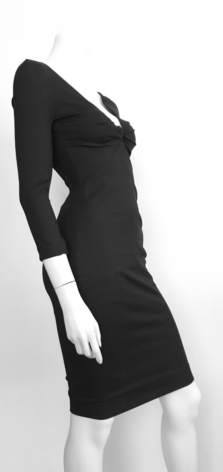 Dsquared2 Black Form-Fitting Dress, Size 2 For Sale at 1stDibs