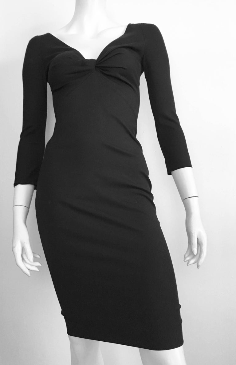 Dsquared2 Black Form-Fitting Dress, Size 2 For Sale at 1stDibs