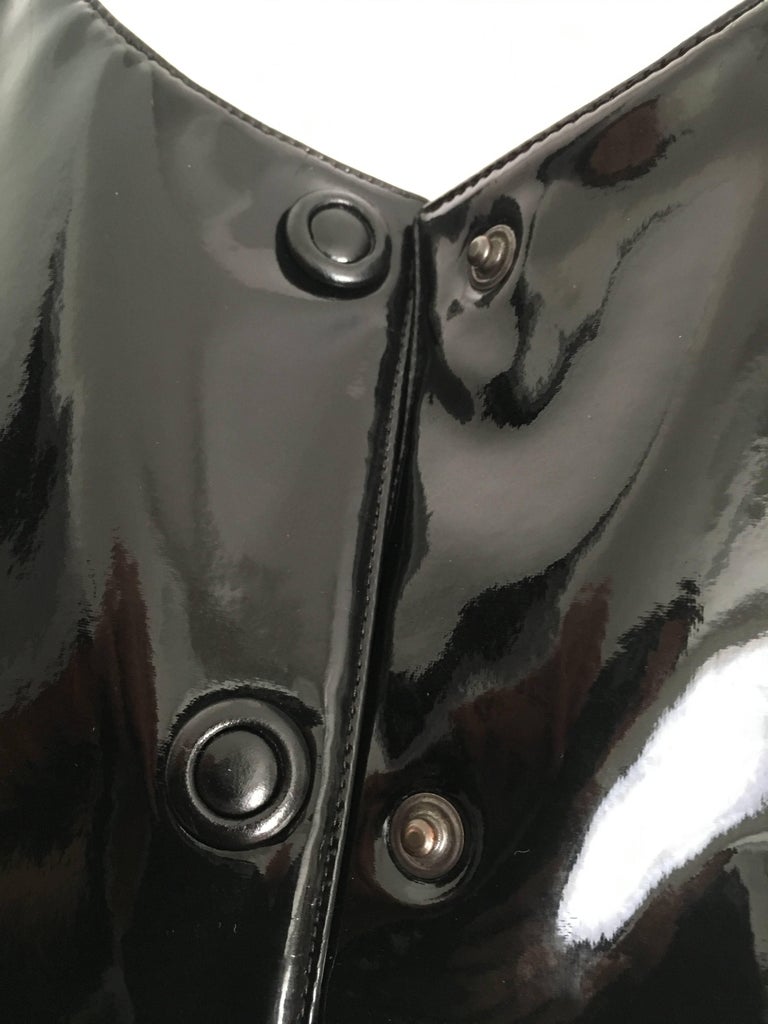 Thierry Mugler Black Rubber Snap Jacket Size 4. For Sale at 1stDibs ...