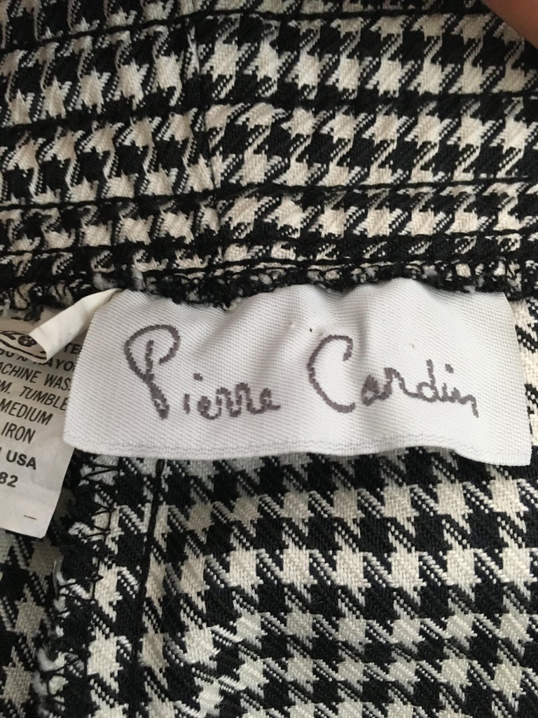 Pierre Cardin 1980s Houndstooth Pleated Pants with Pockets Size 8 / 10 ...
