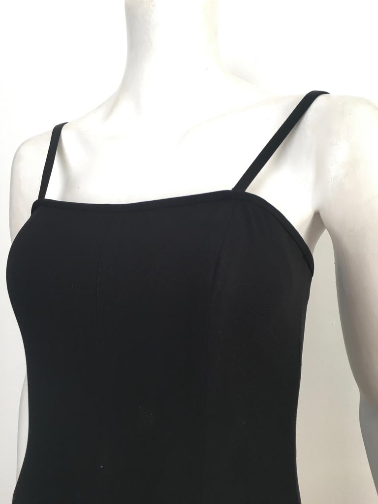 Tom and Linda Platt Black Spaghetti String Evening Dress Size 6. For ...