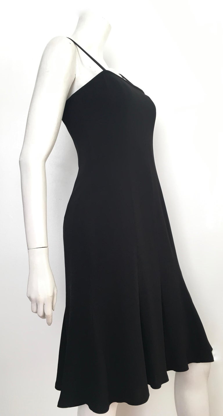 Tom and Linda Platt Black Spaghetti String Evening Dress Size 6. For ...