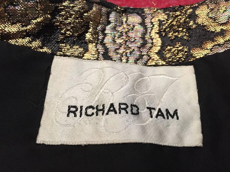 Richard Tam 1961 Silk Brocade Evening Dress and Coat Size 12 / 14. at ...