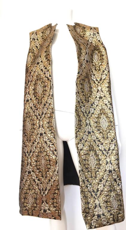 Richard Tam 1961 Silk Brocade Evening Dress and Coat Size 12 / 14. at ...