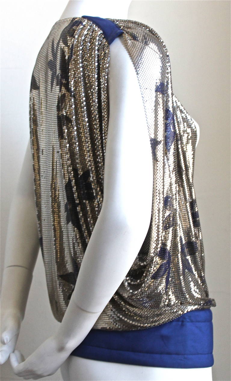 80's GIANNI VERSACE Oroton chain mail mesh jacket with hand painted ...