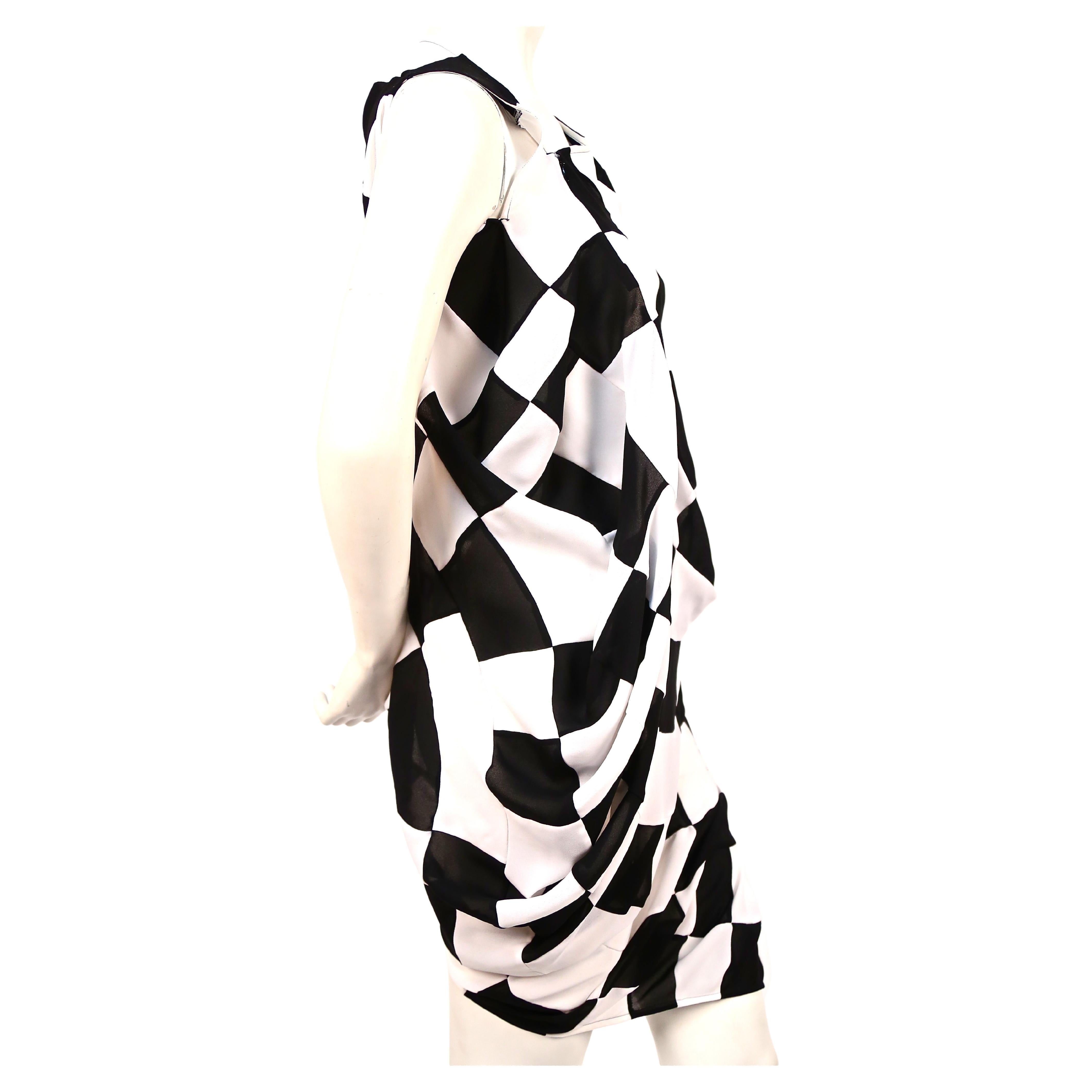 JUNYA WATANABE COMME DES GARCONS checkered and draped runway dress at ...