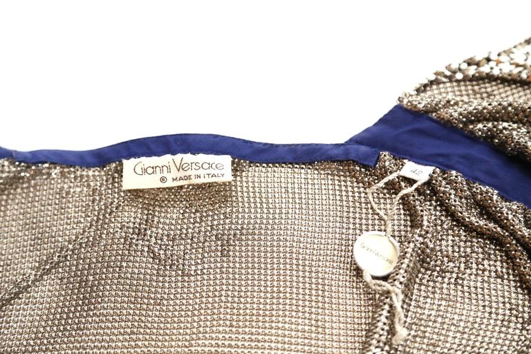 unworn 1984 GIANNI VERSACE Oroton chainmail mesh jacket with hand ...