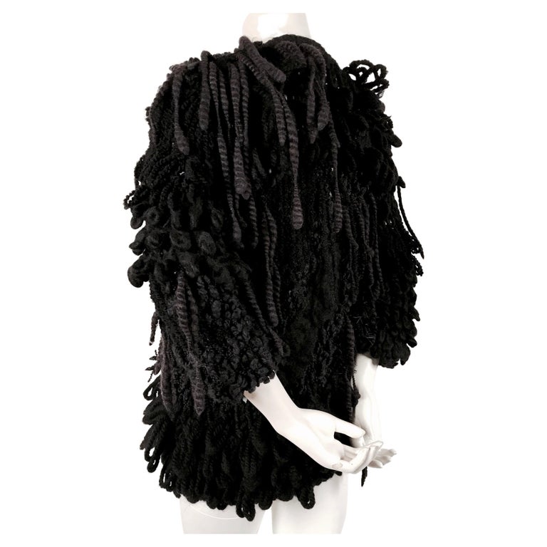 RODARTE black hand-knit and looped cardigan sweater runway 2009 For ...