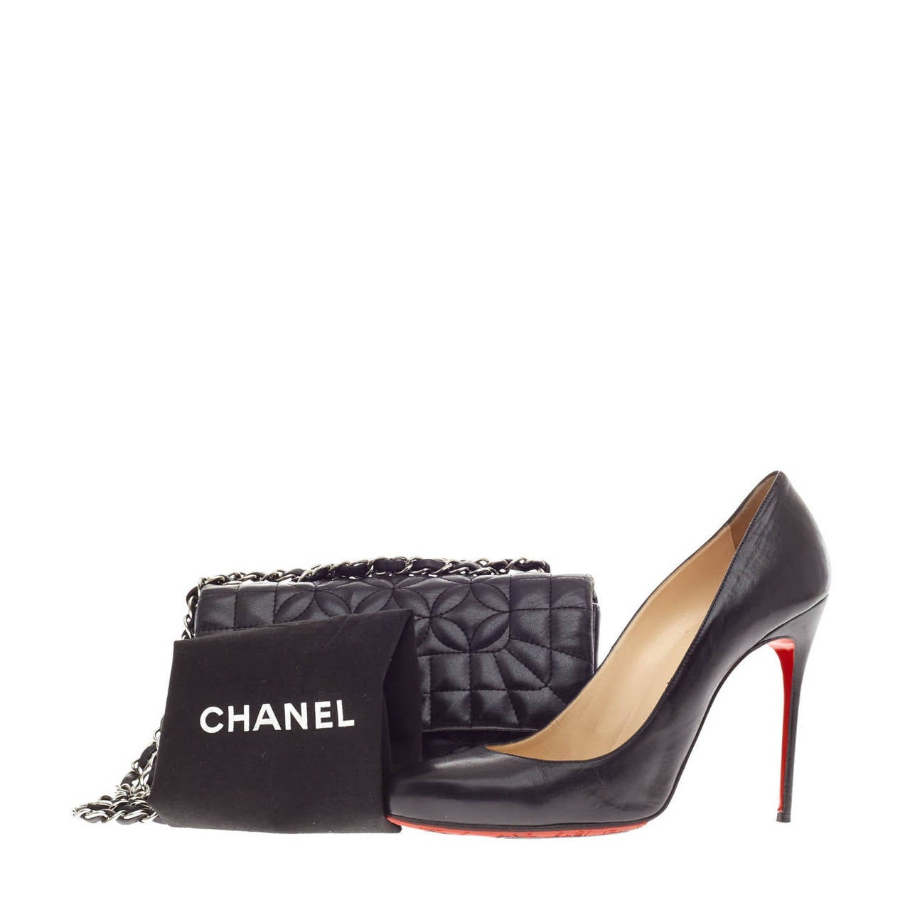 Chanel CC Flap Flower Geometric Quilt Small at 1stDibs