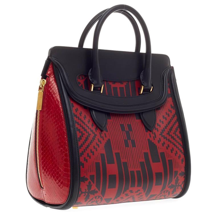 Alexander McQueen Heroine Tote Leather and Python at 1stDibs