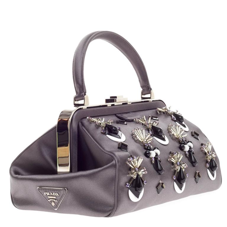 Prada Raso Ricamo Framed Doctor's Bag Jeweled Satin Medium at 1stDibs | prada doctors bag, prada ...