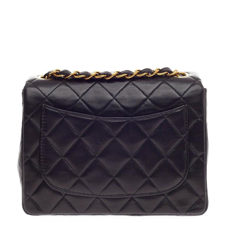Chanel Vintage Square Classic Single Flap Quilted Leather Mini at 1stDibs