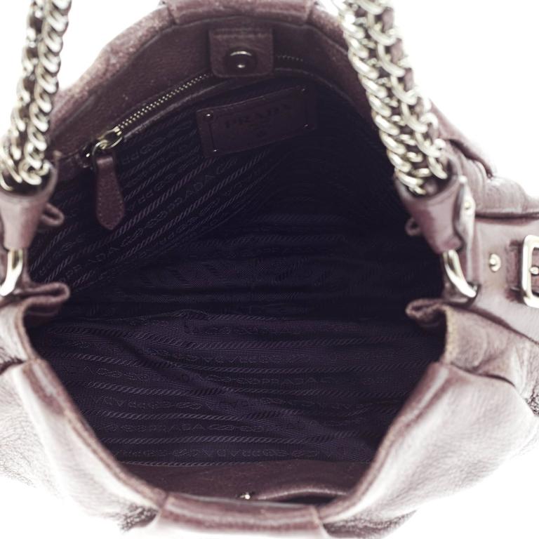 Prada Lux Chain Strap Shoulder Bag Cervo Leather Medium at 1stDibs