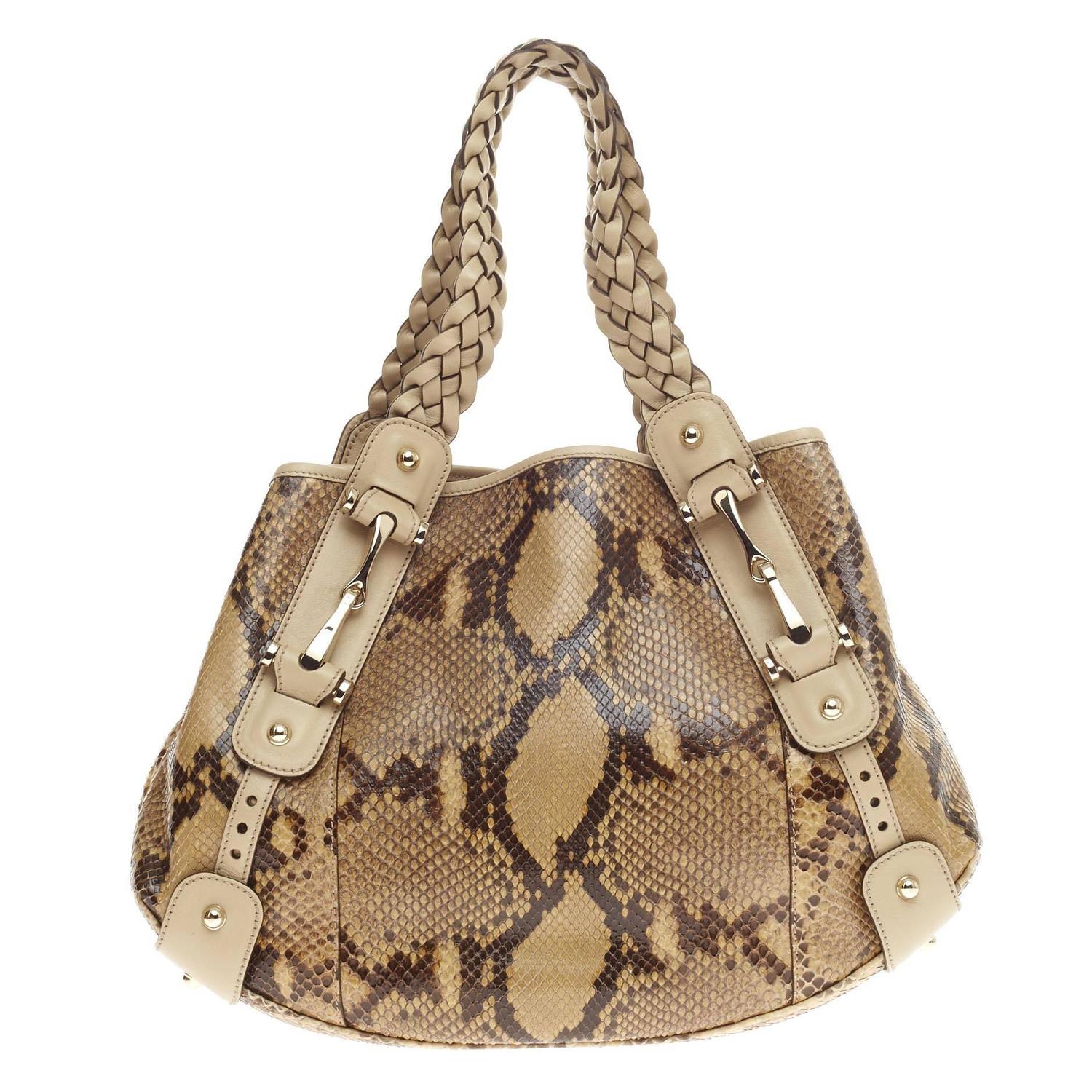 Gucci Pelham Shoulder Bag Python Medium at 1stdibs