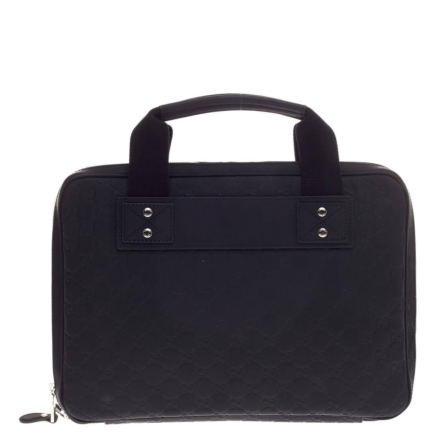 Gucci Laptop Bag Rubber Guccissima Leather Medium at 1stdibs