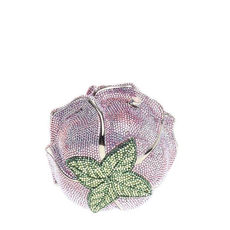 Judith Leiber Rose Minaudiere Crystal Small at 1stDibs