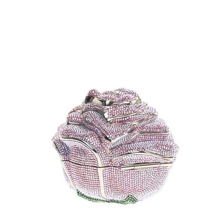Judith Leiber Rose Minaudiere Crystal Small at 1stDibs