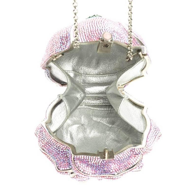 Judith Leiber Rose Minaudiere Crystal Small at 1stDibs