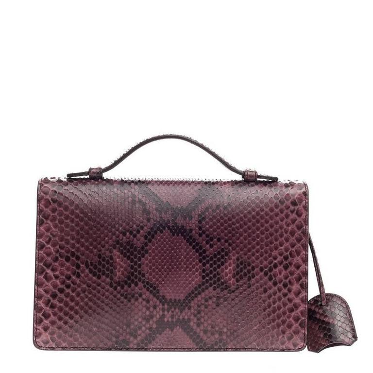 Gucci Lady Lock Briefcase Clutch Python at 1stDibs