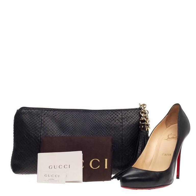 Gucci Sienna Tassel Clutch Python at 1stDibs