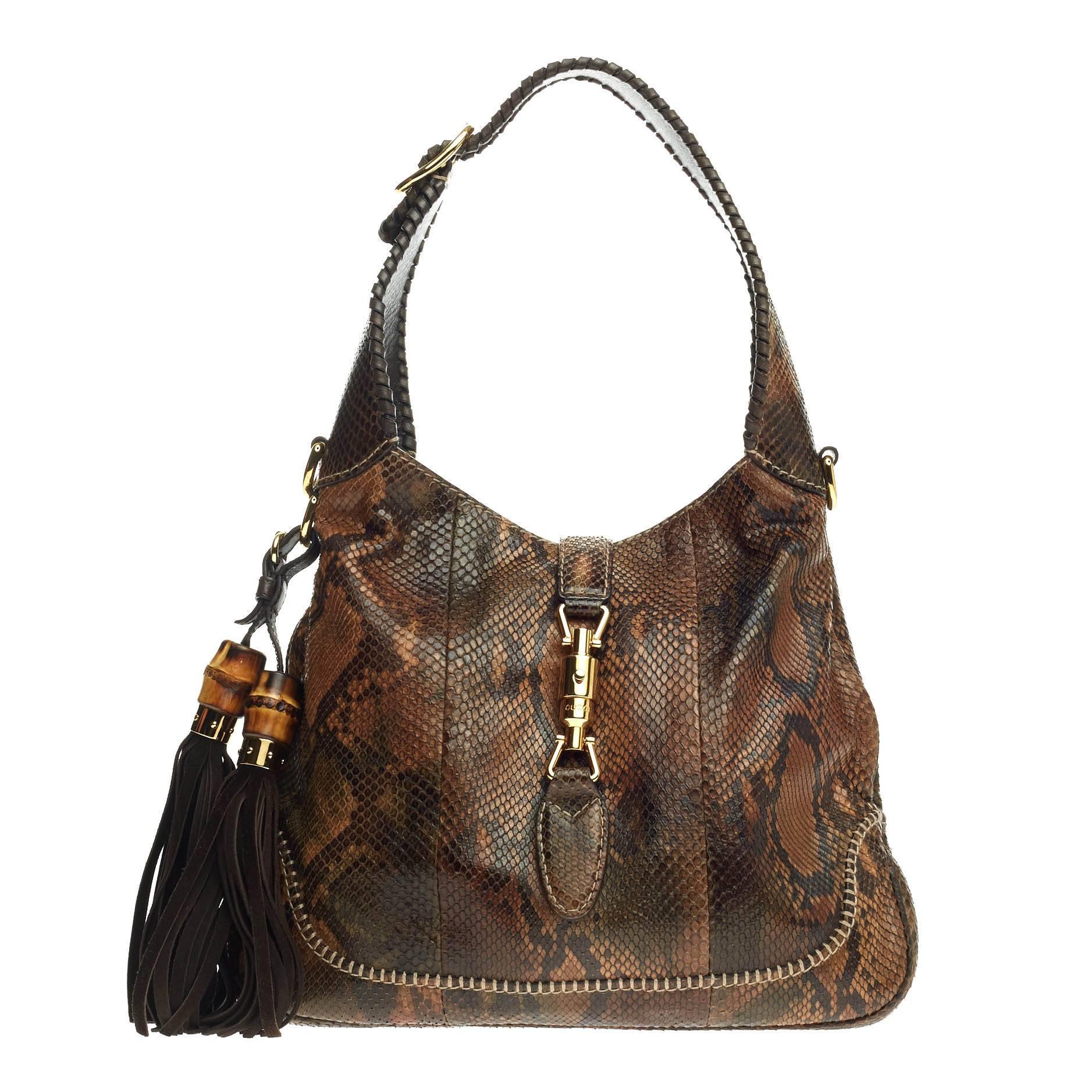 Gucci New Jackie Handbag Python Medium at 1stDibs