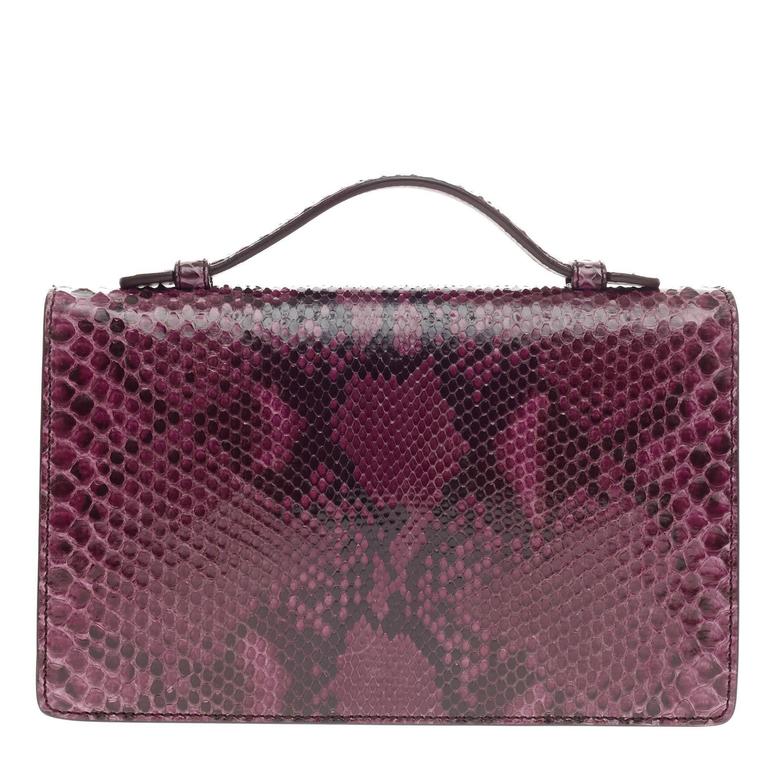 Gucci Lady Lock Briefcase Clutch Python at 1stDibs