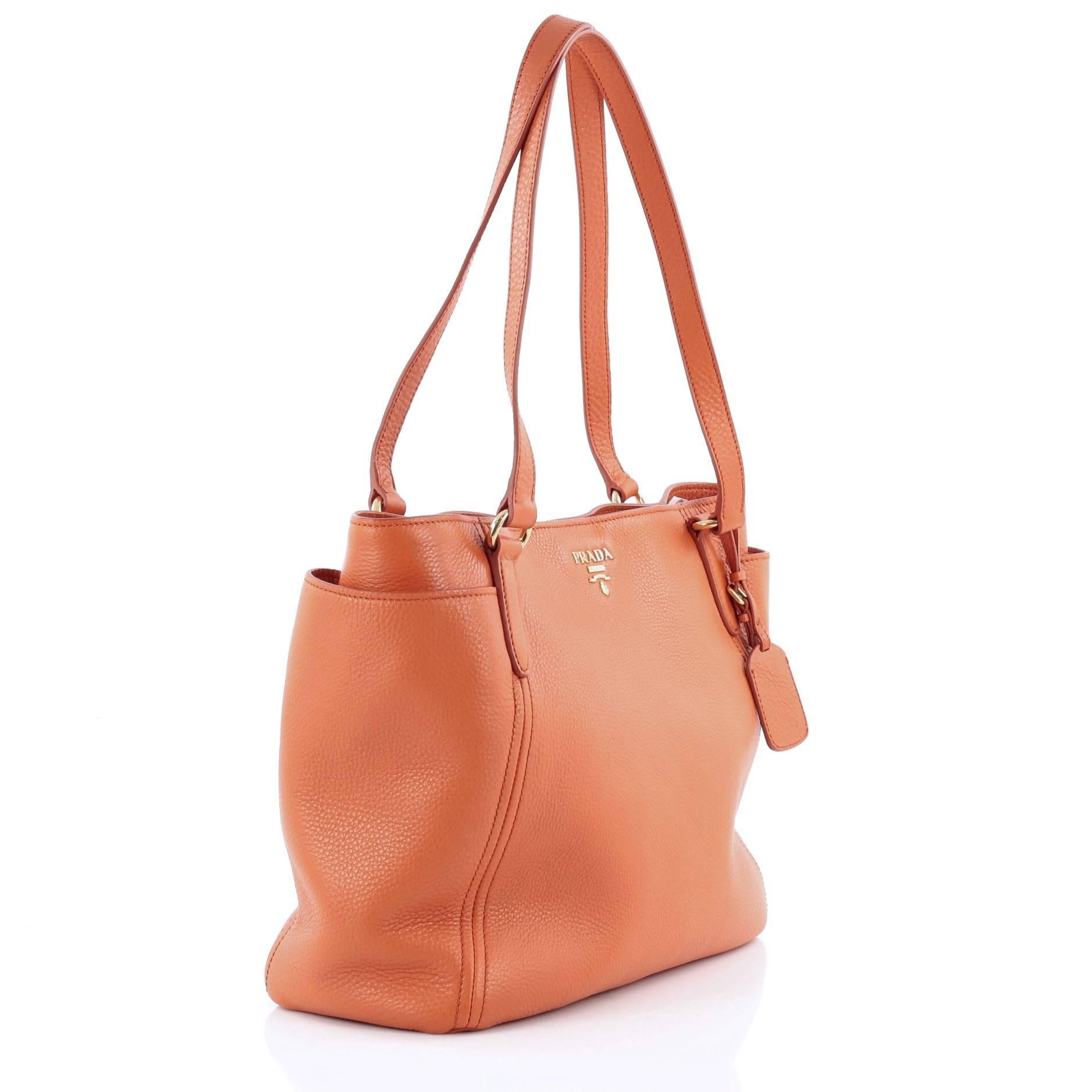 Prada Side Pocket Tote Vitello Daino Medium at 1stDibs | prada vitello ...