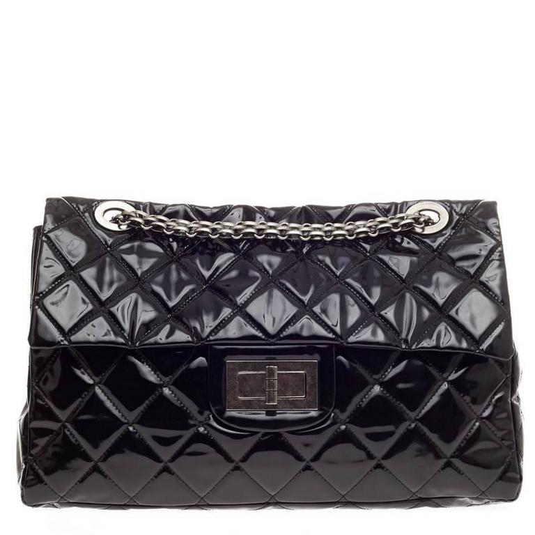 Chanel Reissue 2.55 Quilted PVC XXL at 1stDibs