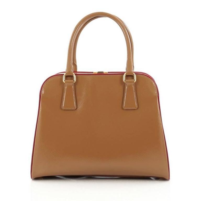 Prada Pyramid Top Handle Bag Vernice Saffiano Leather Medium at 1stDibs ...