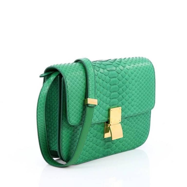Celine Box Bag Python Medium at 1stDibs | celine python box bag, celine ...