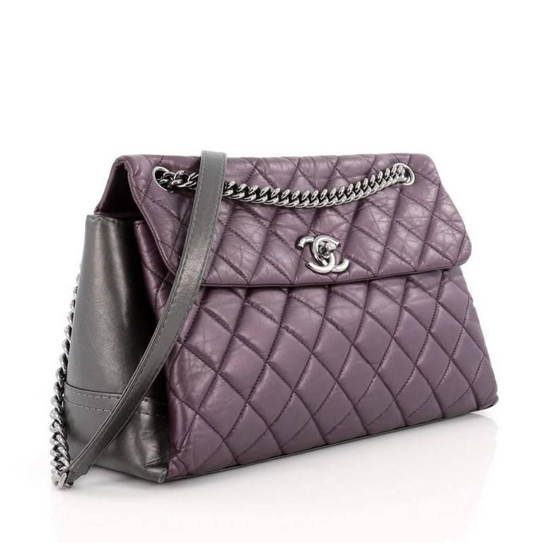 Chanel Lady Pearly Flap Bag Aged Quilted Calfskin Medium at 1stDibs