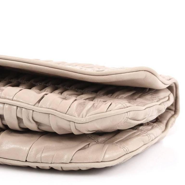 Prada Resin Chain Gaufre Flap Bag Leather Medium at 1stDibs