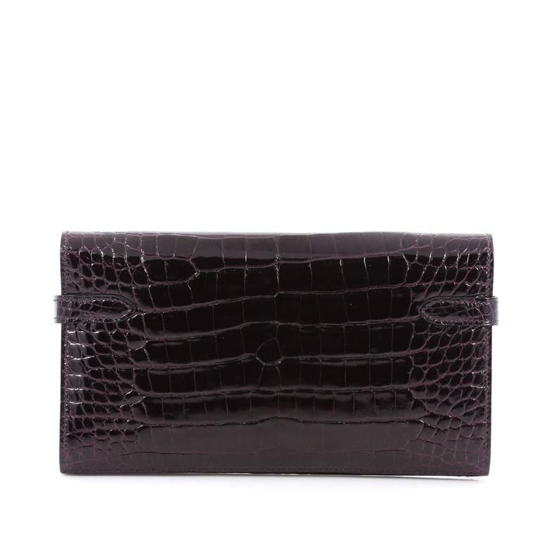Hermes Kelly Wallet Shiny Alligator Long at 1stDibs | hermes croc ...