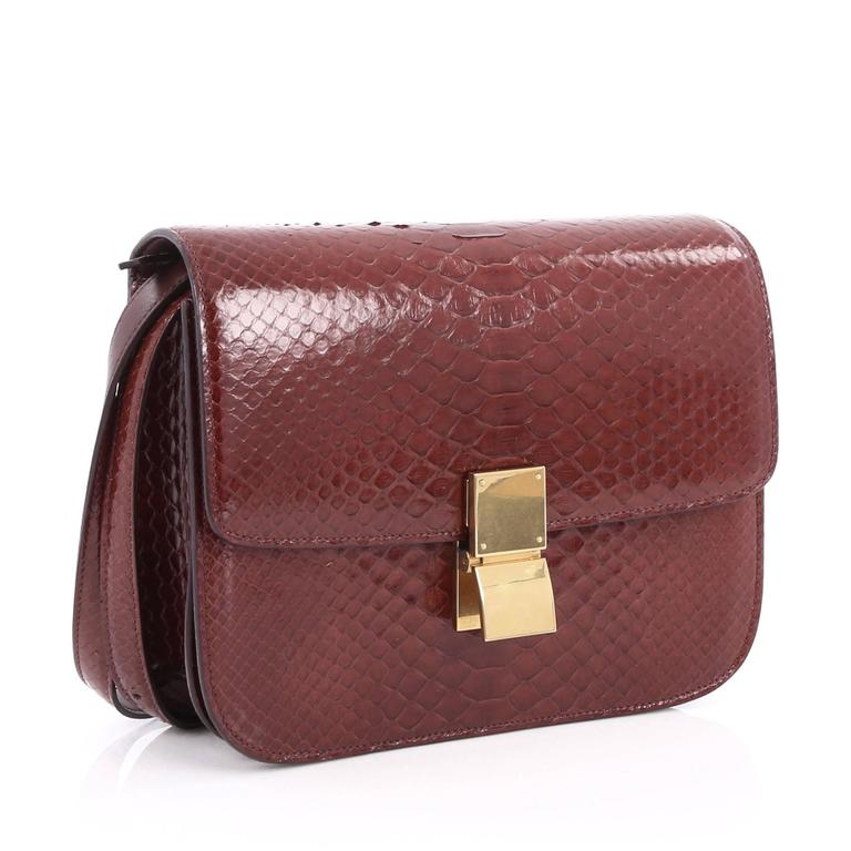 Celine Box Bag Python Medium at 1stDibs | celine python box bag, celine ...