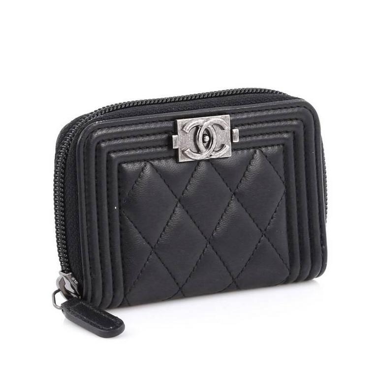 Chanel Boy Coin Purse Quilted Lambskin Small at 1stDibs | boy chanel ...