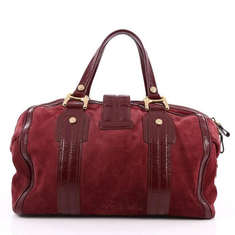 Gucci Aviatrix Satchel Suede Large at 1stDibs