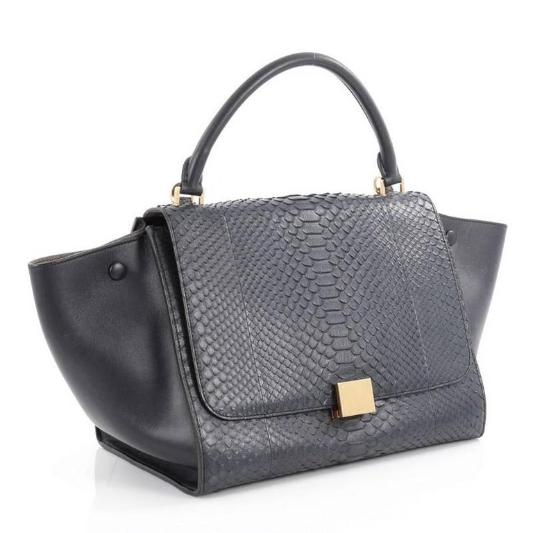 Celine Trapeze Handbag Python Medium at 1stDibs