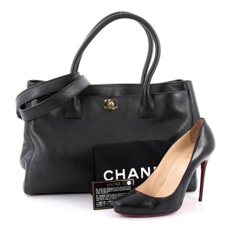 Chanel Cerf Executive Tote Leather Medium at 1stDibs