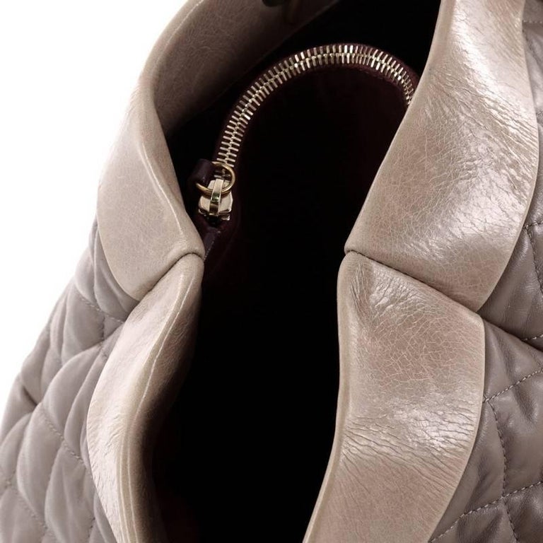Chanel Soft Elegance Tote Quilted Distressed Calfskin Medium at 1stDibs