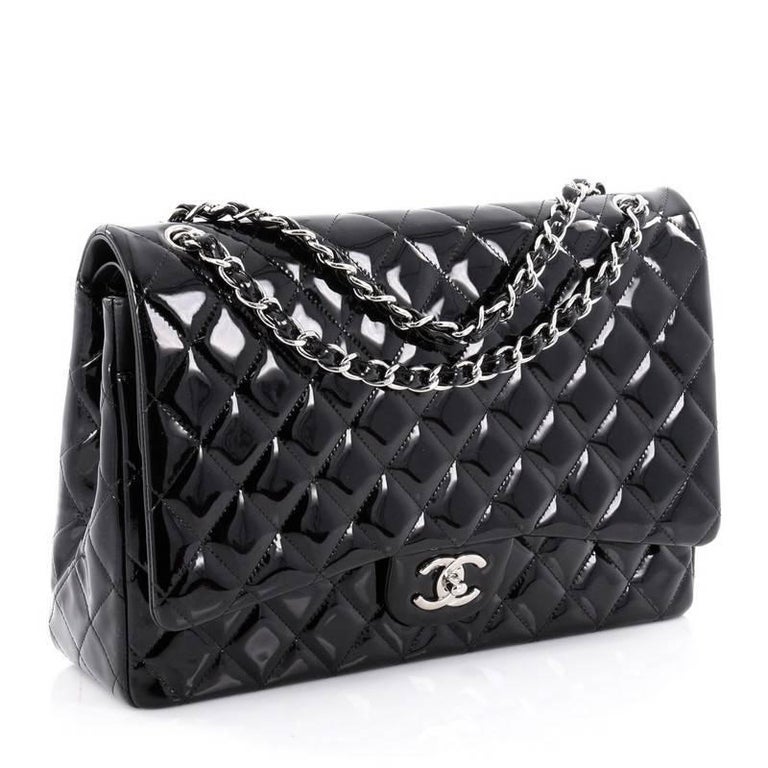 Chanel Classic Quilted Patent Maxi Double Flap Bag at 1stDibs | chanel ...