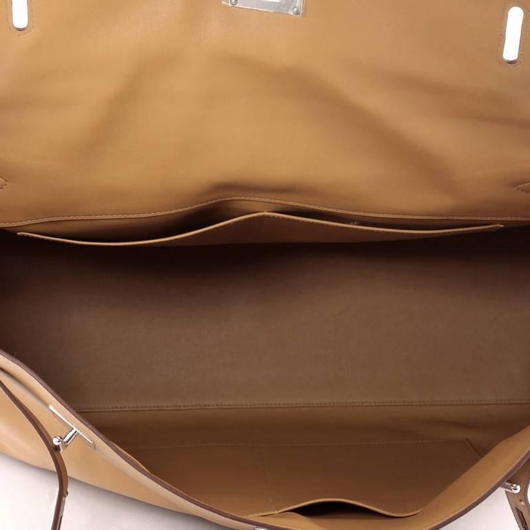 Hermes Kelly Relax Handbag Biscuit Swift with Palladium Hardware 50 at ...