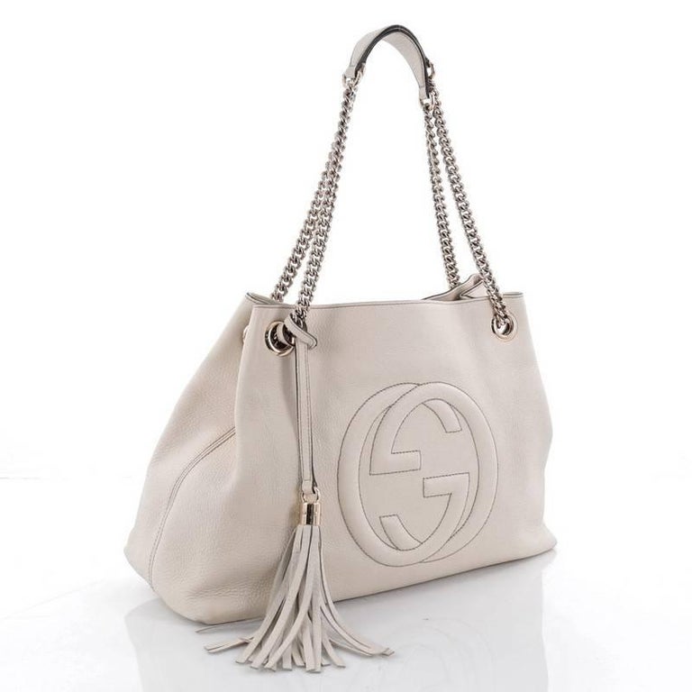 Gucci Soho Shoulder Bag Chain Strap Leather Medium at 1stDibs