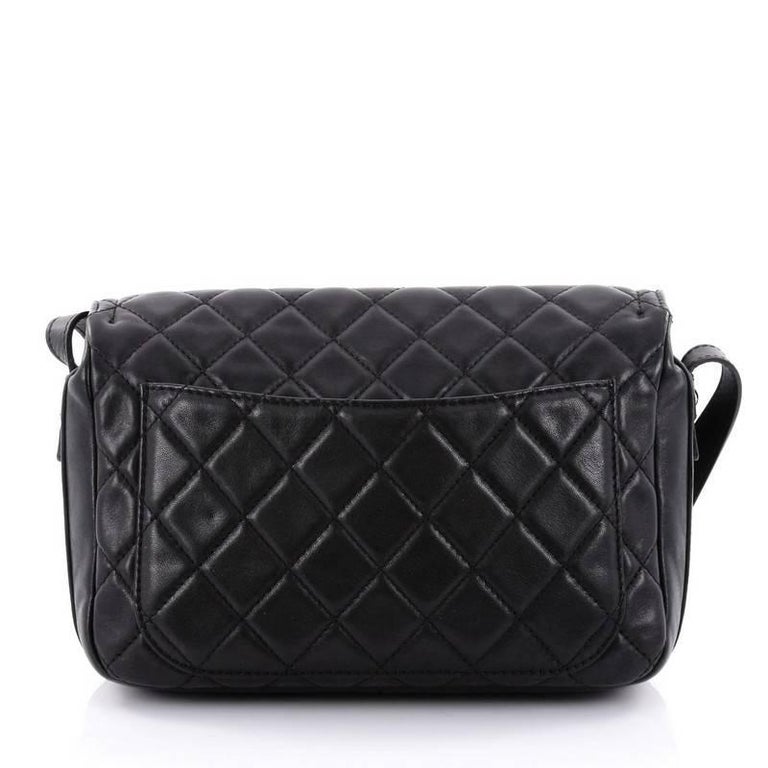 Chanel Flap Messenger Bag Quilted Lambskin Medium at 1stDibs | chanel ...