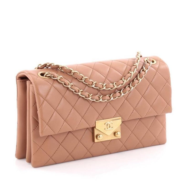 Chanel Envelope Lock 3 Bag Quilted Lambskin Small at 1stDibs